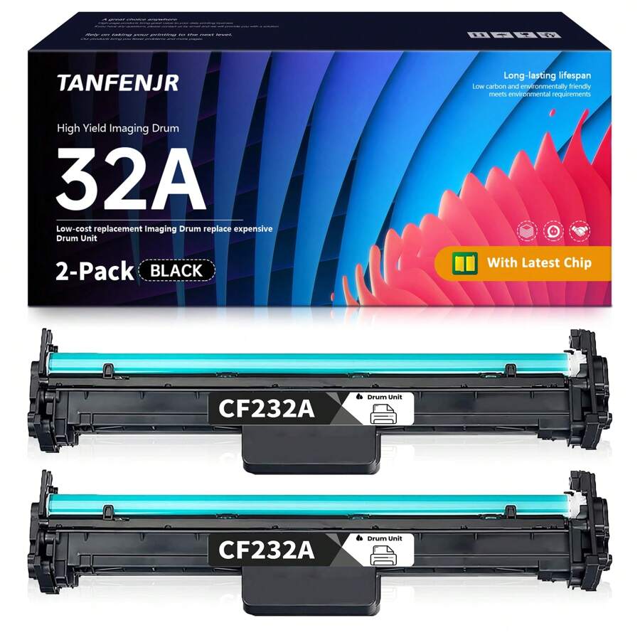 32A Drum Unit 2-Pack Black Replacement Compatible With 32A CF232A ...