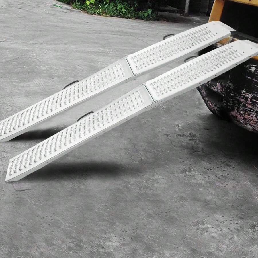 LILIIN Foldable Loading Ramp, Loading Rail Galvanized Steel, 400kg ...