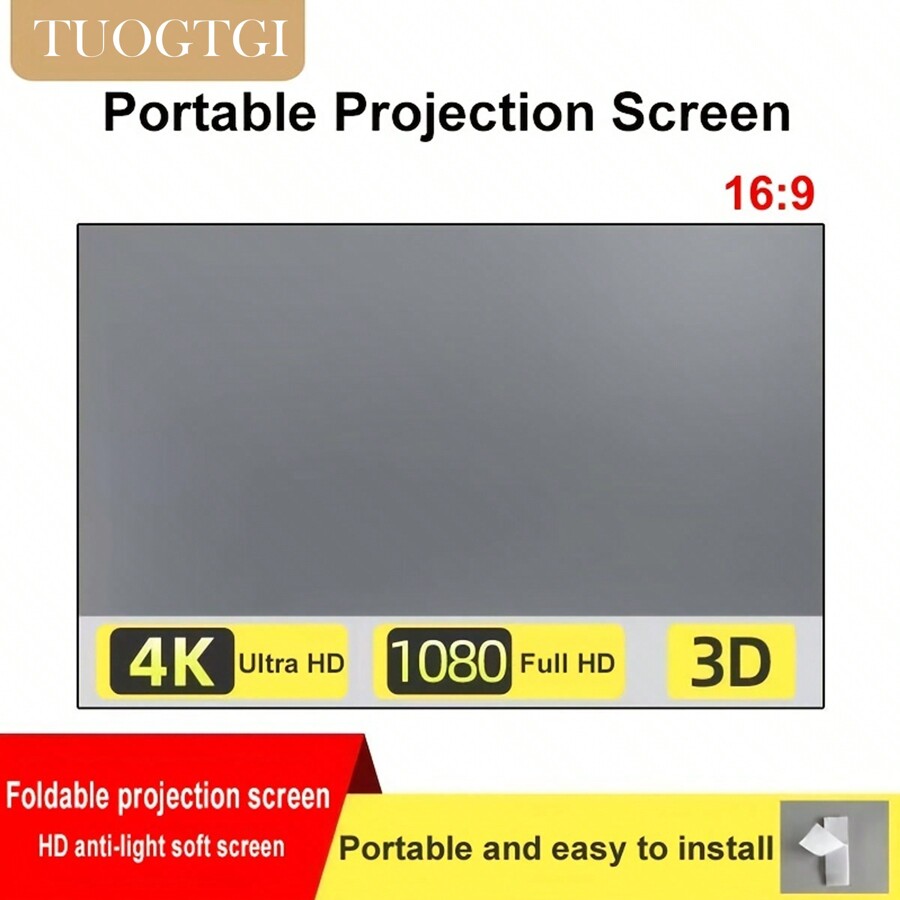 Tela de projeção Anti-ofuscamento metálica com iluminação diurna de 120 ...