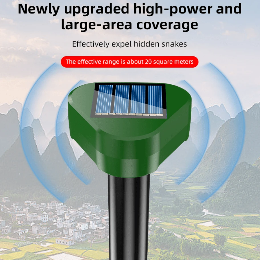 1pc Mole Repellent Solar Powered Gopher Repellent Ultrasonic Solar ...