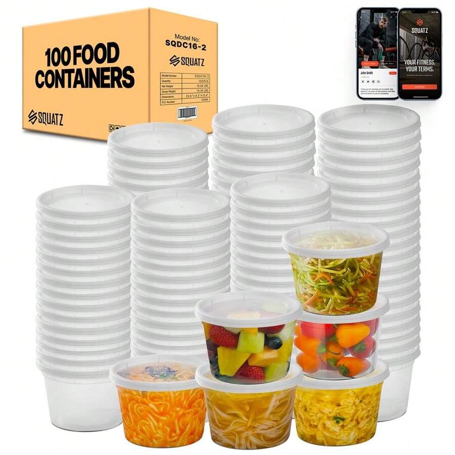 SQUATZ Squatz Microwavable Soup Containers With Lids Leak Proof ...