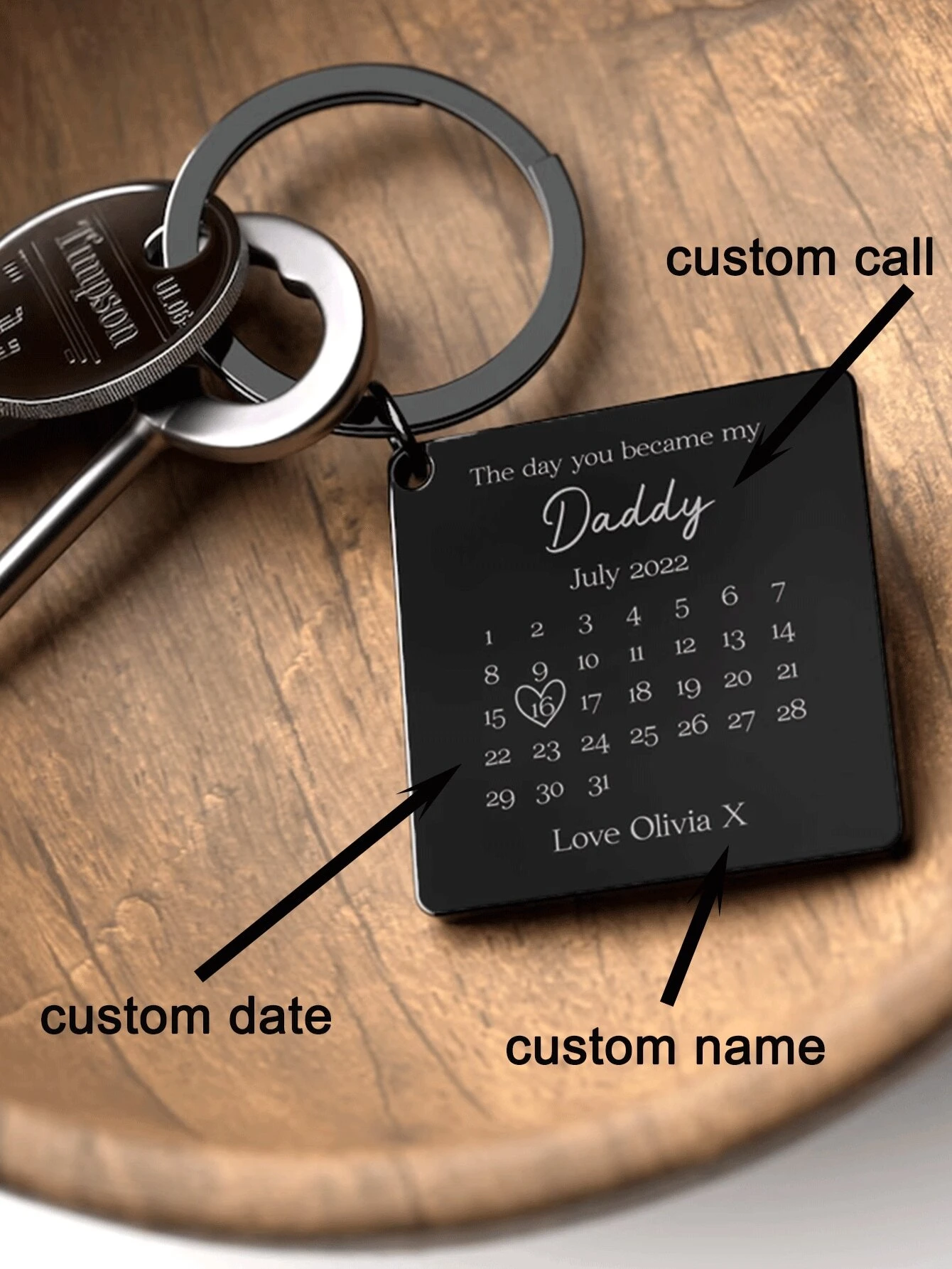 1pc Keyring From The Day You Became My Dad, The Day You Became My ...