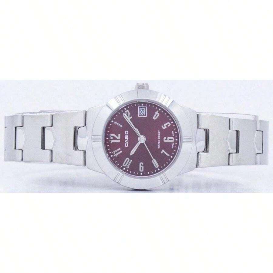 Casio LTP-1241D-4A2 Enticer Series Red Analog Quartz Ladies Dress ...