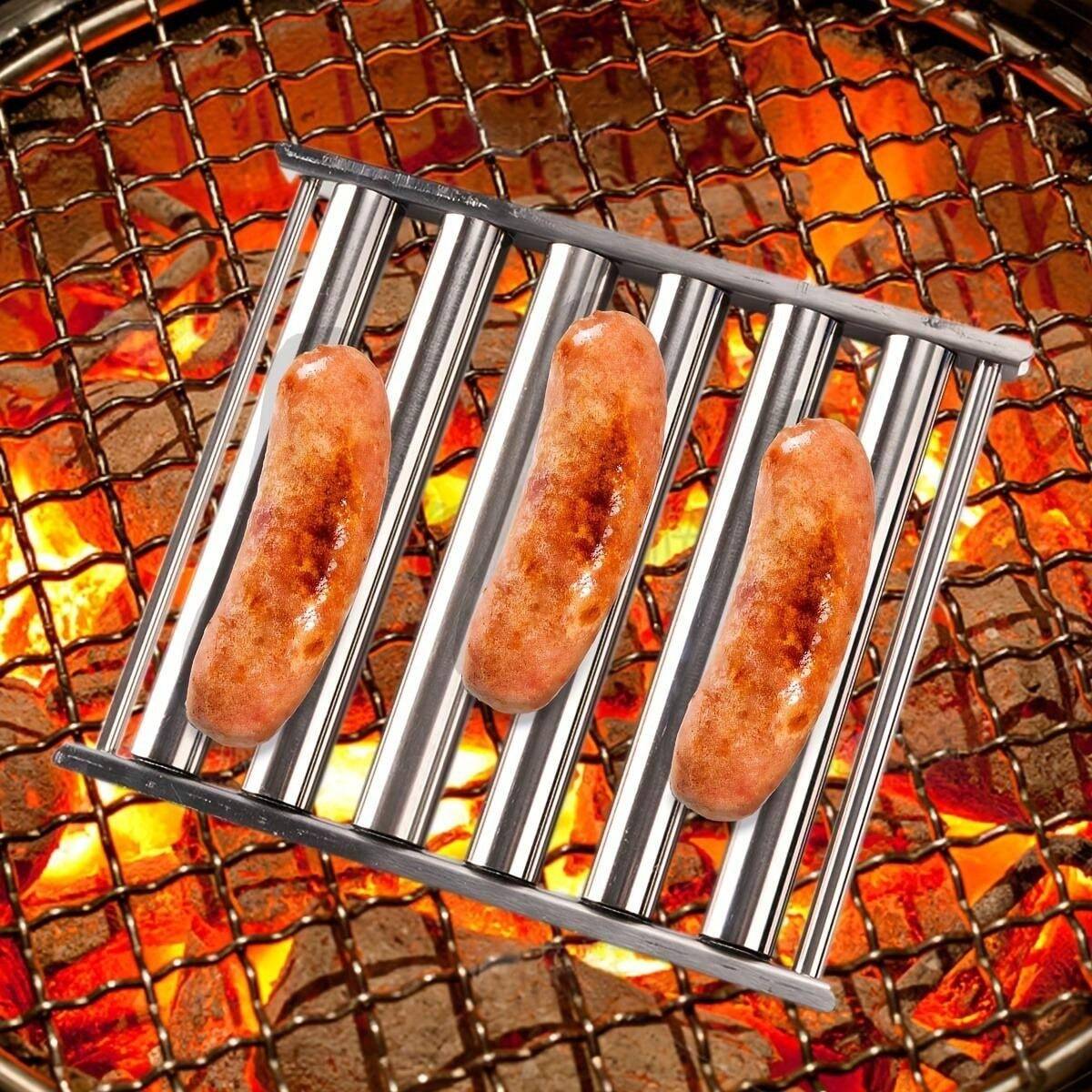 1 Pc Stainless Steel Hot Dog Rack, Sausages Roller Rack, Detachable Sausages Rack, Rolling ...