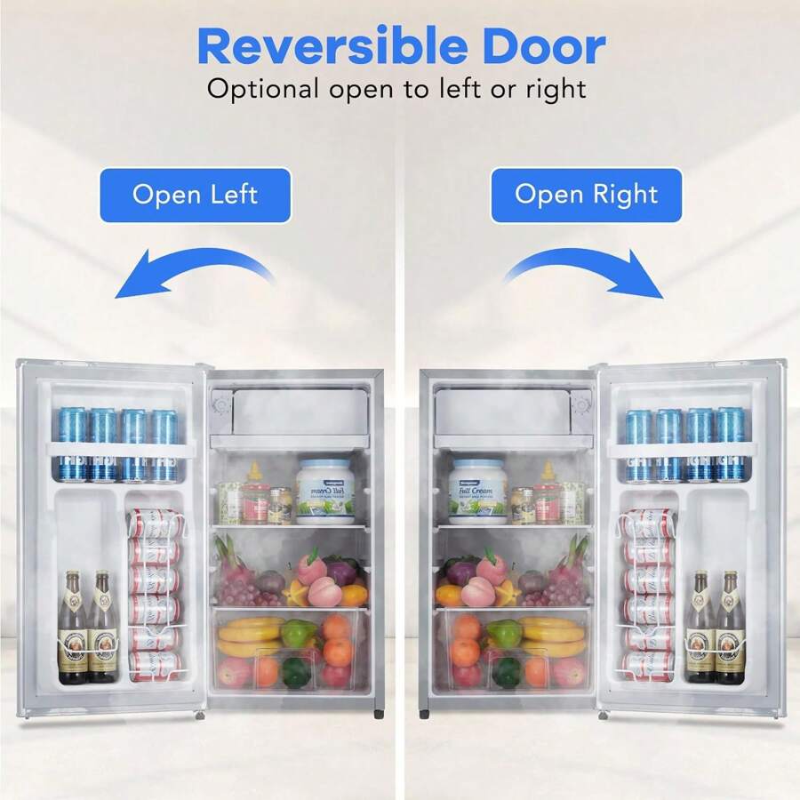 4.3 Cu.Ft Single Mini Refrigerator-Freezer Compartment-Adjustable ...