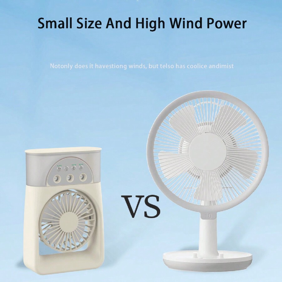 F13 Desktop USB Fan With 3-Speed, Cooling Mist And Humidifier Functions ...
