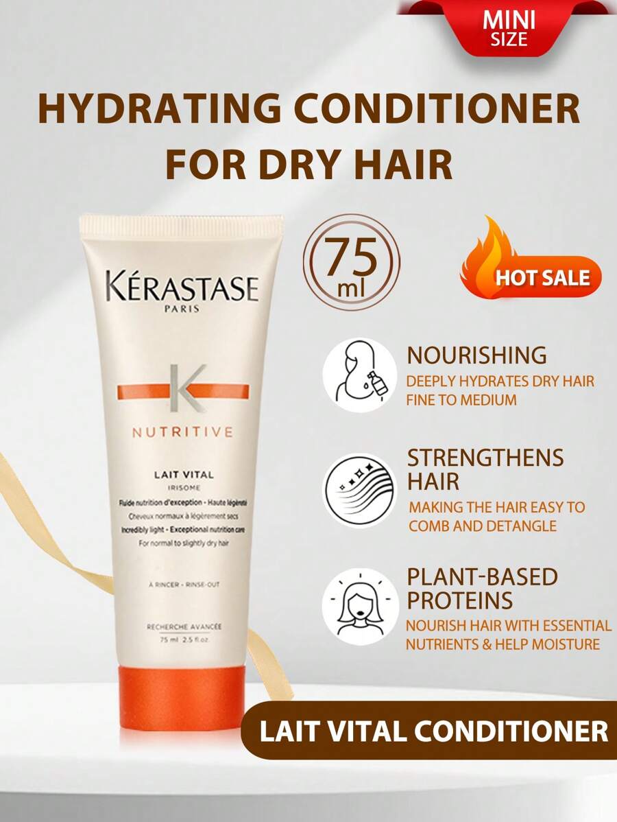 Kérastase Kerastase[Mini]Nutritive Lait Vital Conditioner 75ml Condicionador Hidratante Para ...