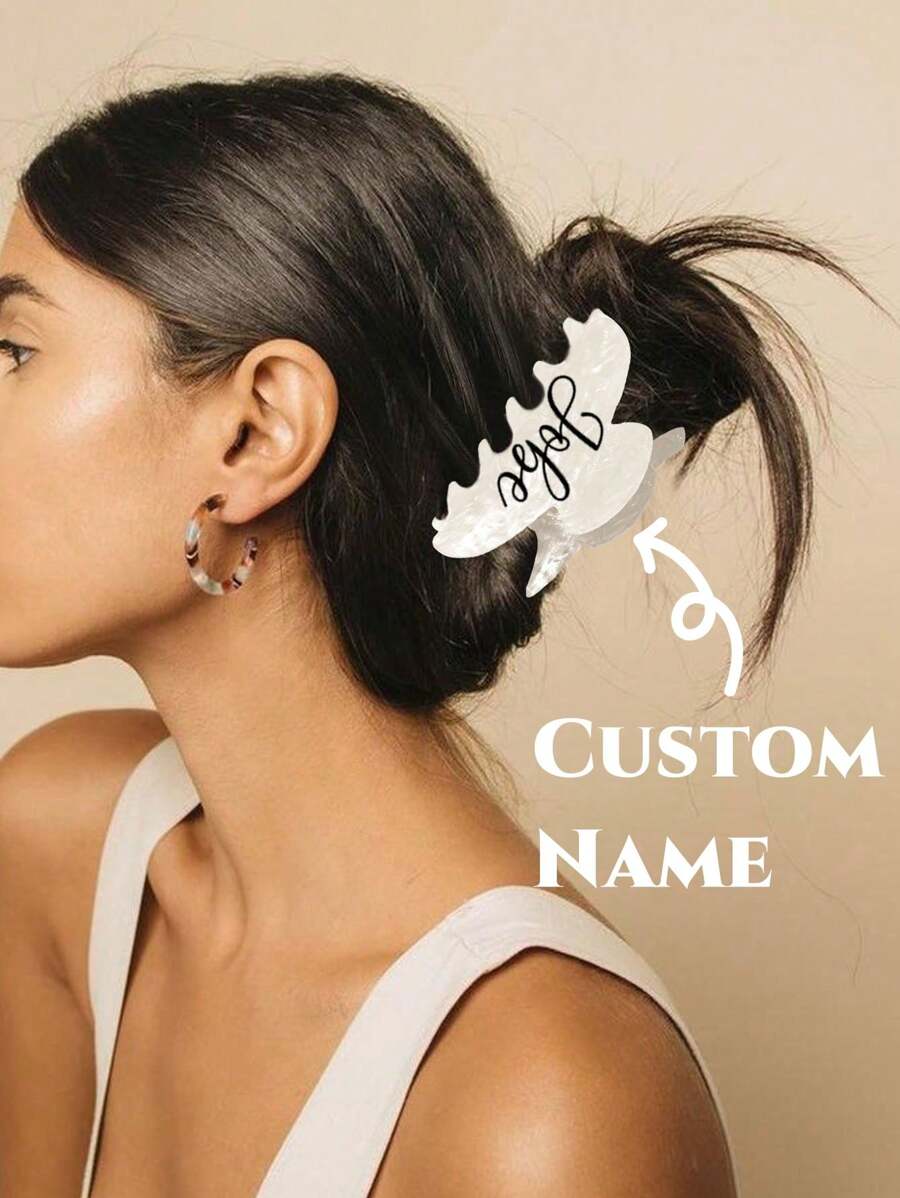 1pc Custom Name Hair Claw, Custom Hair Clips, Personalized Hair ...