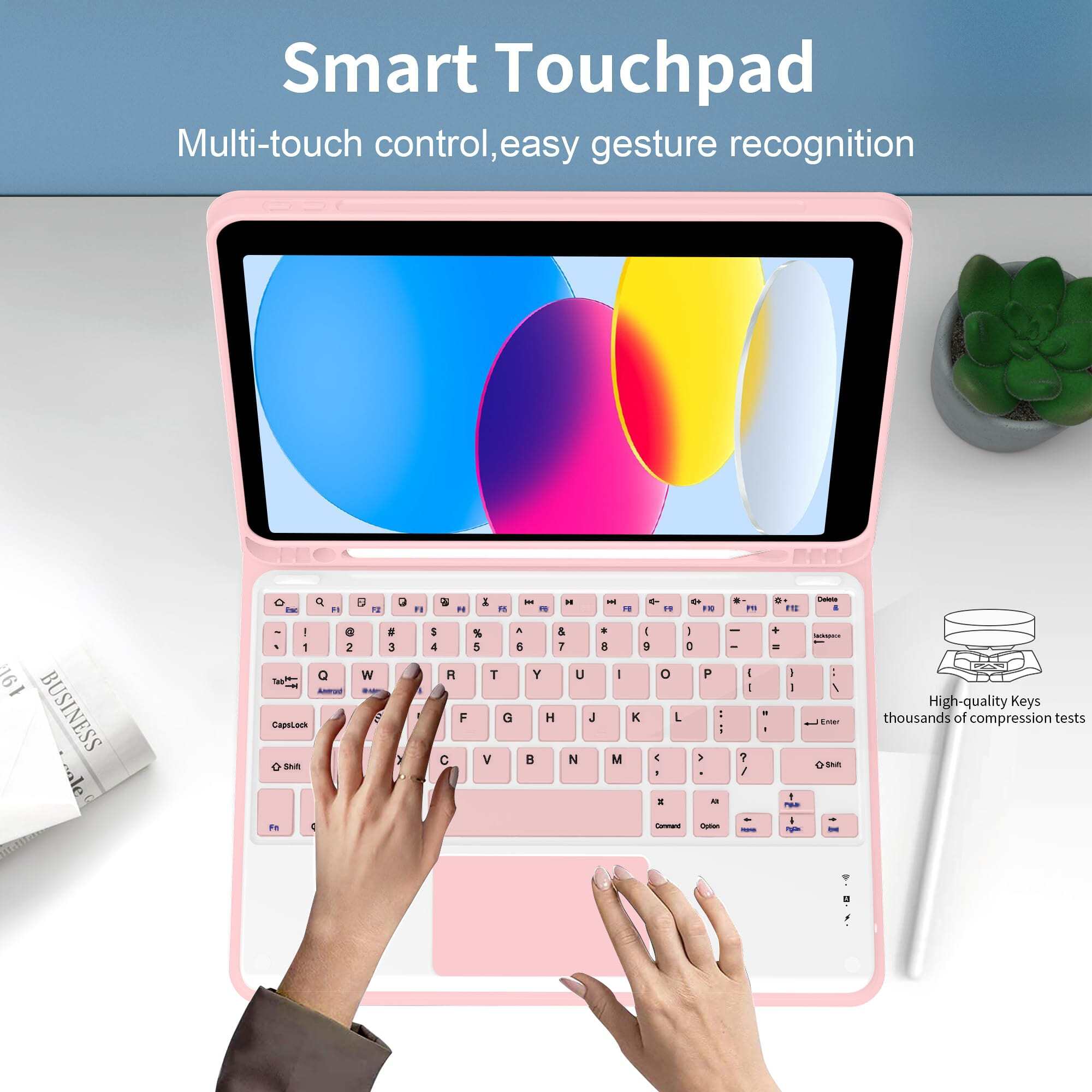 Toetsenbordhoes met potloodhouder, afneembaar en oplaadbaar ...