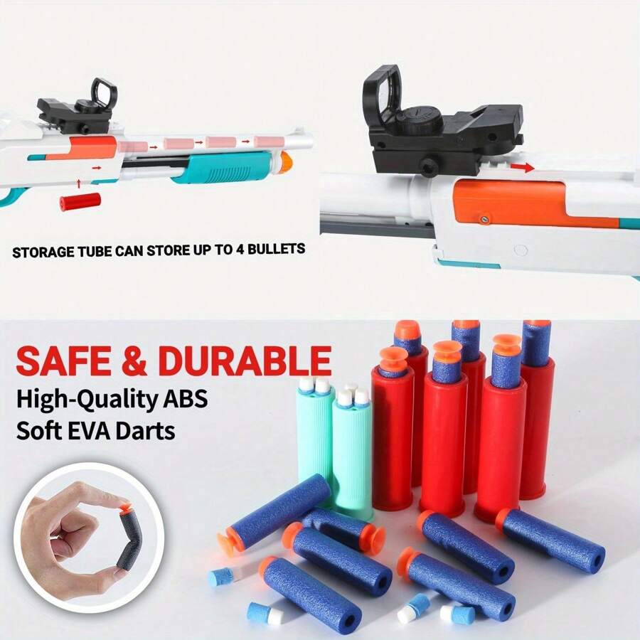 Oy Shotgun Model Manually Loaded, Foam Toy Gun, Soft Bullet Shotgun ...