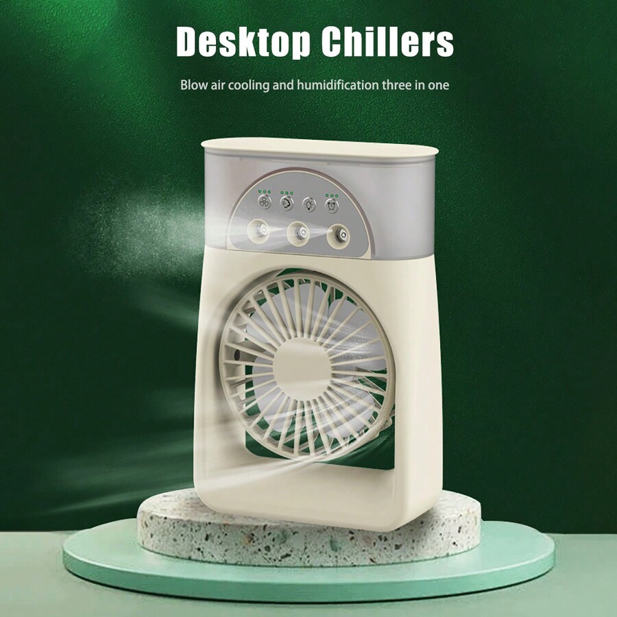 F13 Desktop USB Fan With 3-Speed, Cooling Mist And Humidifier Functions ...