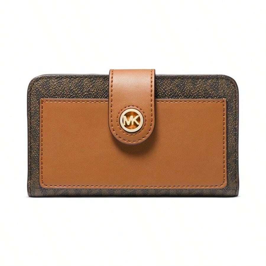 Michael Kors Charm Logo Medium Tab Pocket Bifold Wet | SHEIN USA
