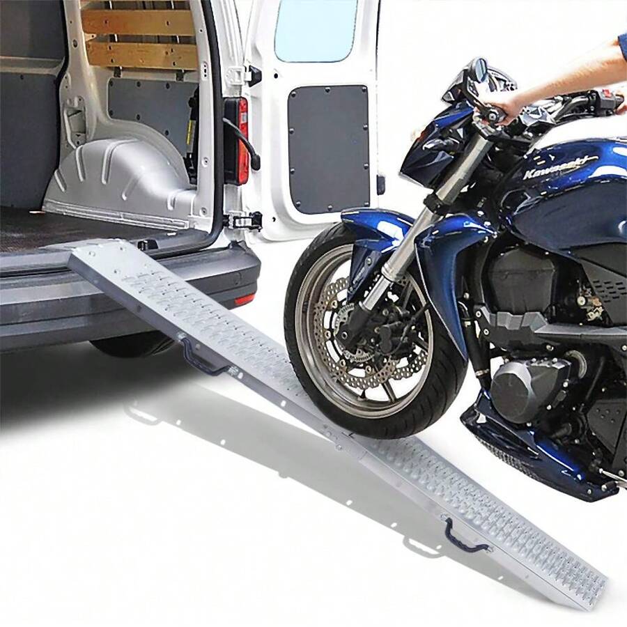 LILIIN Foldable Loading Ramp, Loading Rail Galvanized Steel, 400kg ...