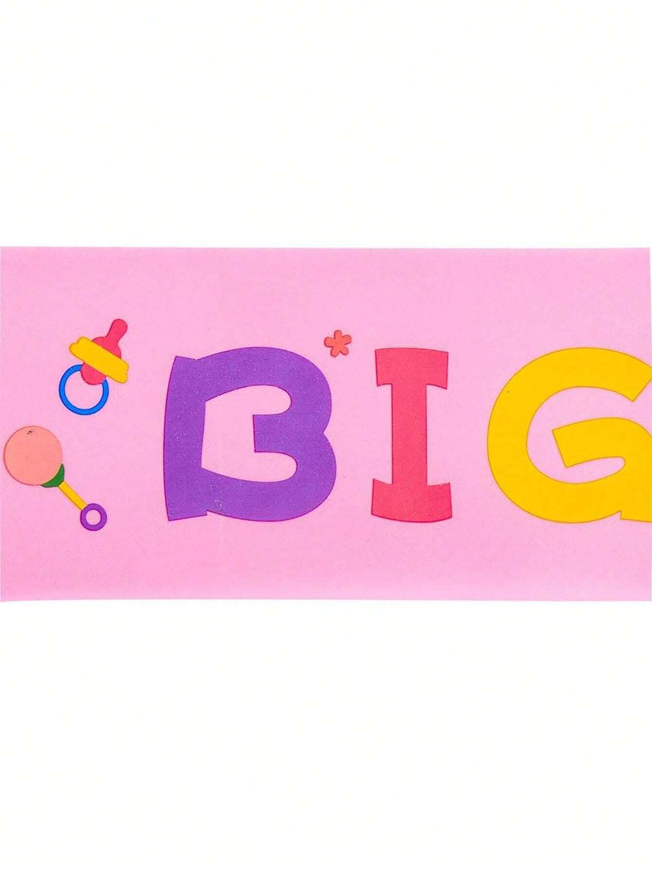 Big Sister Sash White Stain Baby Shower Sash For Baby Shower Big Sister ...