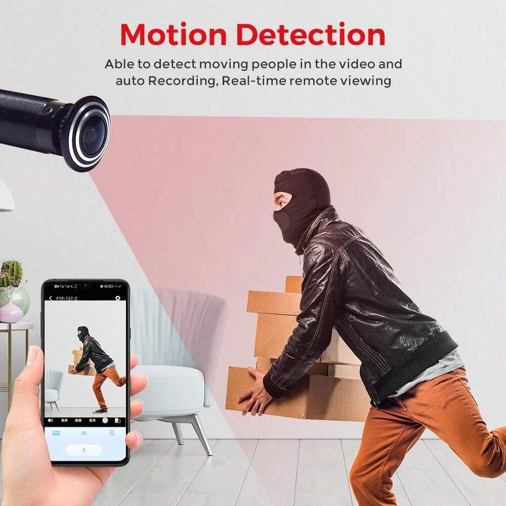 4MP HD Video Peephole Wifi Camera Motion Detection Door Viewer Video ...