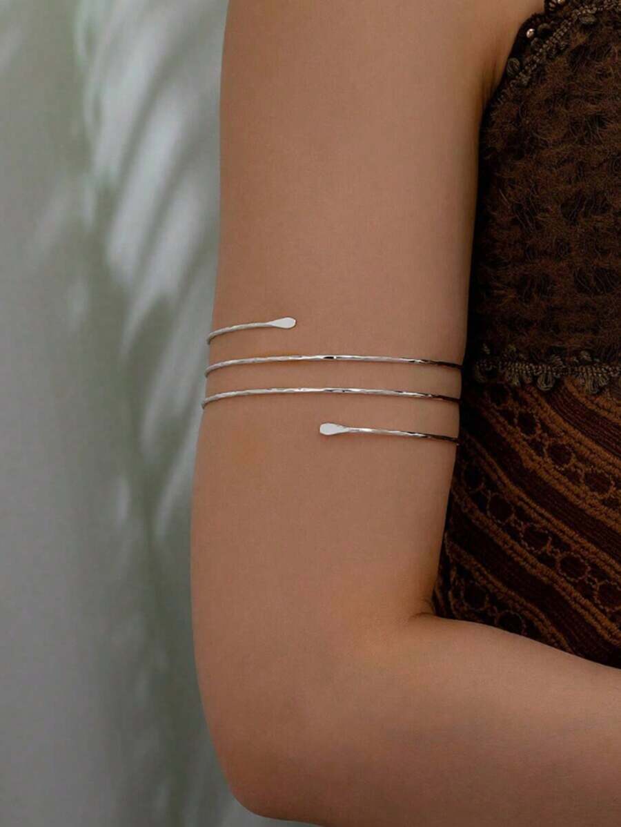 Minimalist Layered Arm Cuff | SHEIN USA