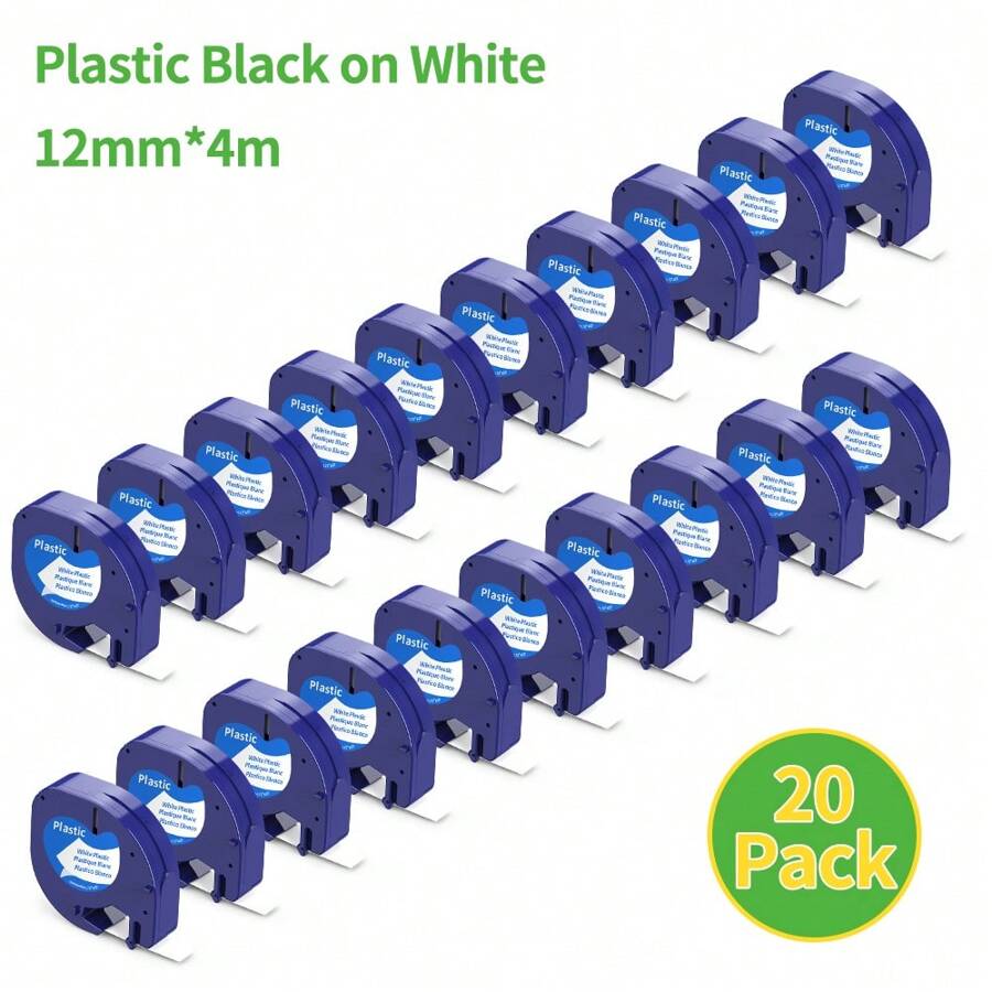 20Pack 91331 91201 91221 59422 Compatible For DYMO LetraTag Label Maker Plus LT-100T LT-100H ...