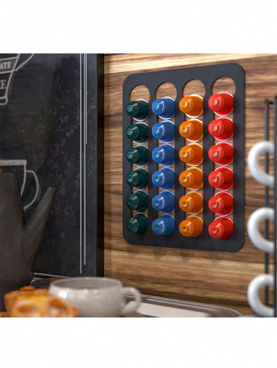 Coffee Capsule Rack Coffee Storage Display Shelf Wall-Mounted Non ...