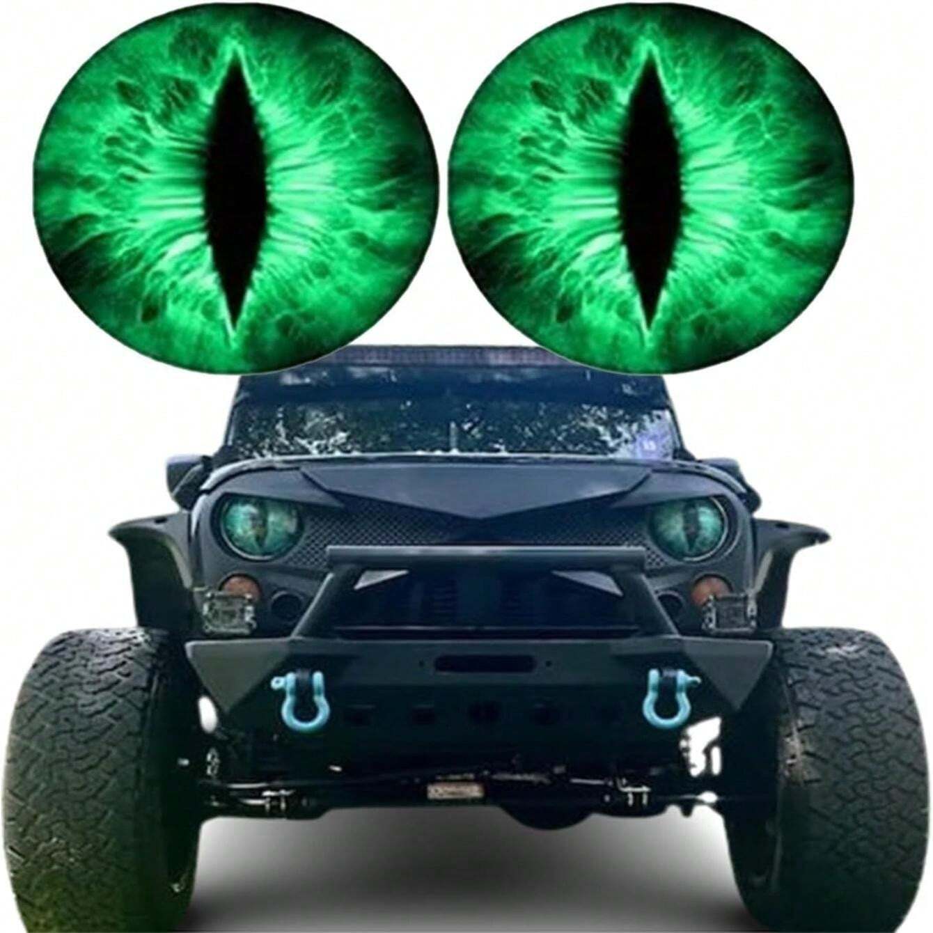 Cross-Border Beast Eyes Headlight Decals, Car Body Sticker Personality ...