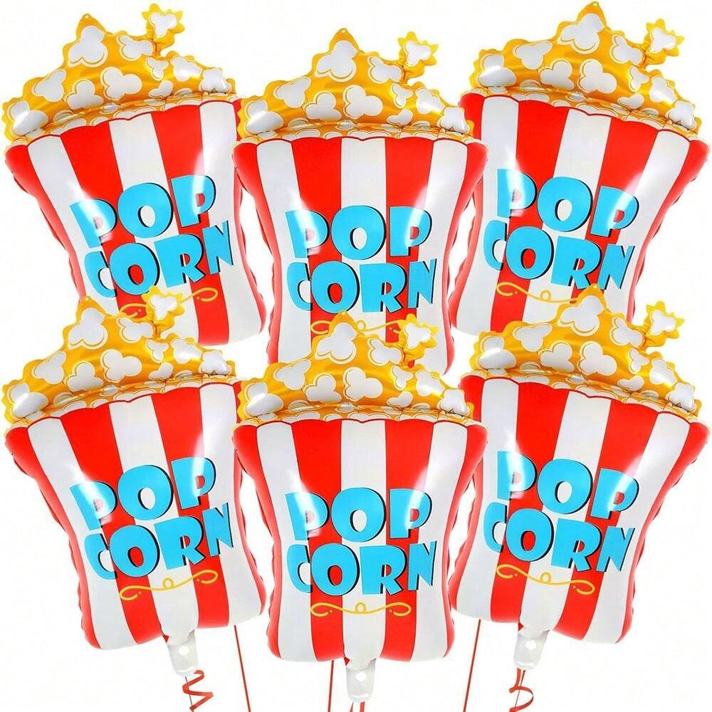 Giant Ice Cream Cone Balloon And Popcorn Balloon Set, Popcorn Movie ...
