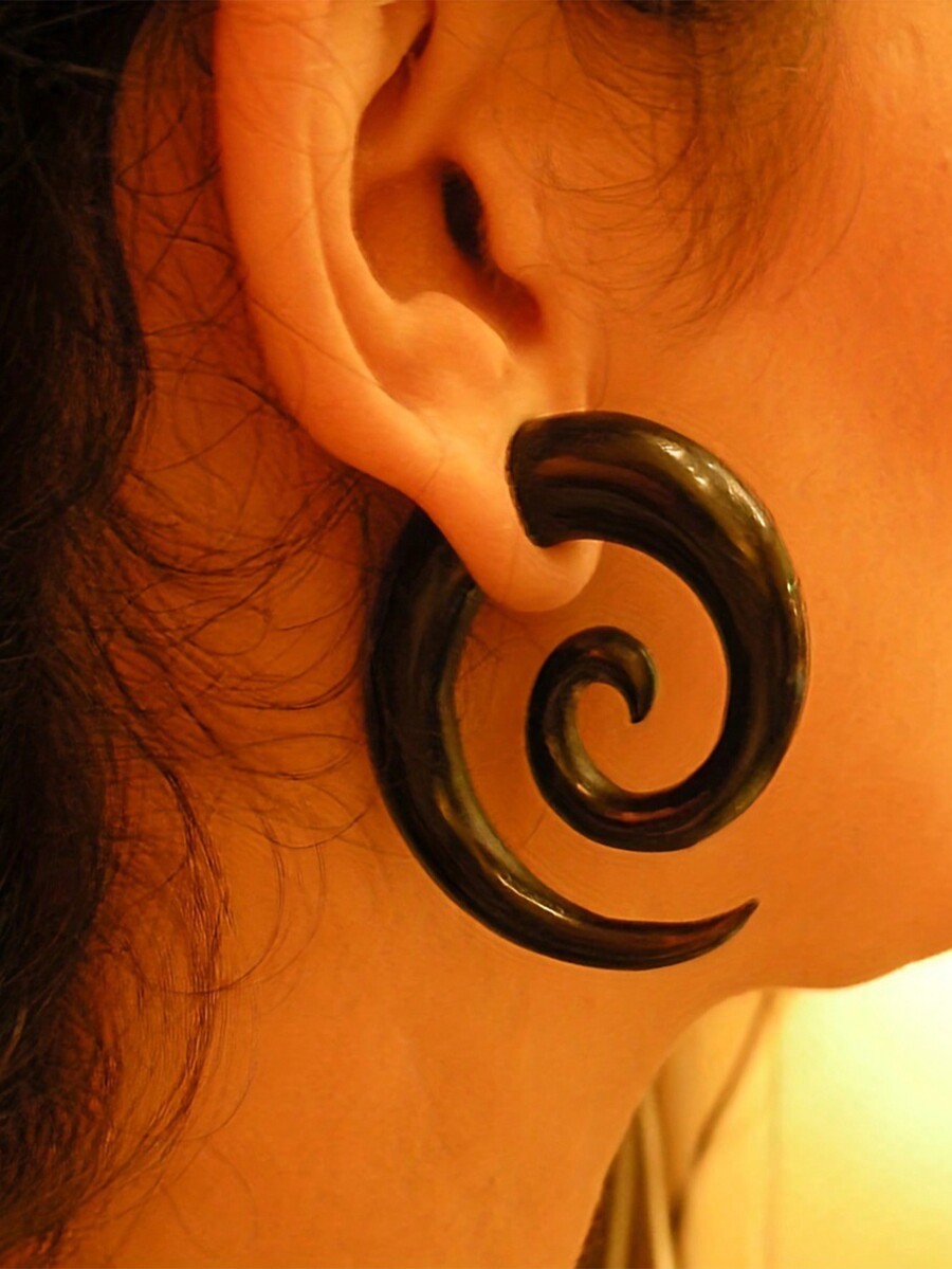 1 คู่ 6 มม.-12 มม.อะคริลิคเกลียวหอยทากหู Tapers ปลั๊ก Lobe Ear Expander ...