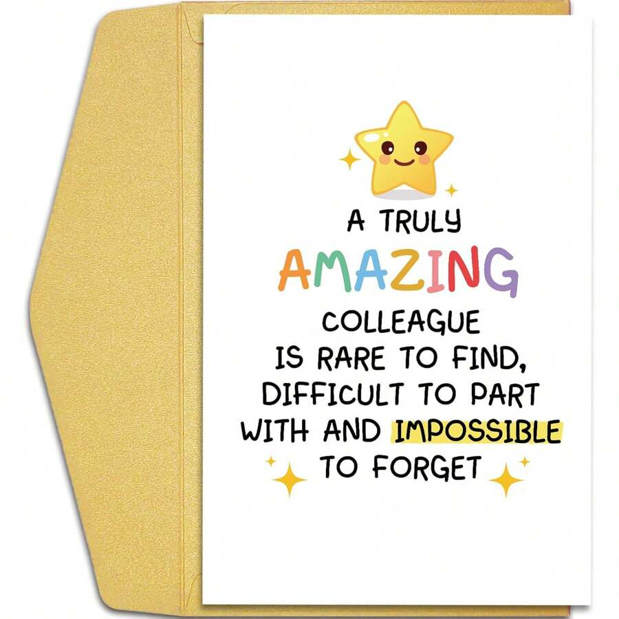 1pc Funny Greeting Card For Colleague, Colleague Leaving Card ...