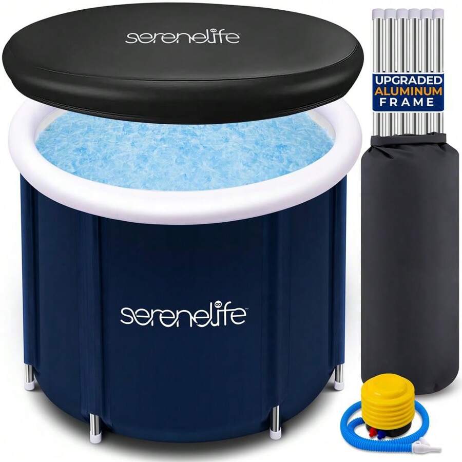Serenelife Inflatable Insulated Cold Plunge Tub - Ice Bath Tub With Lid ...