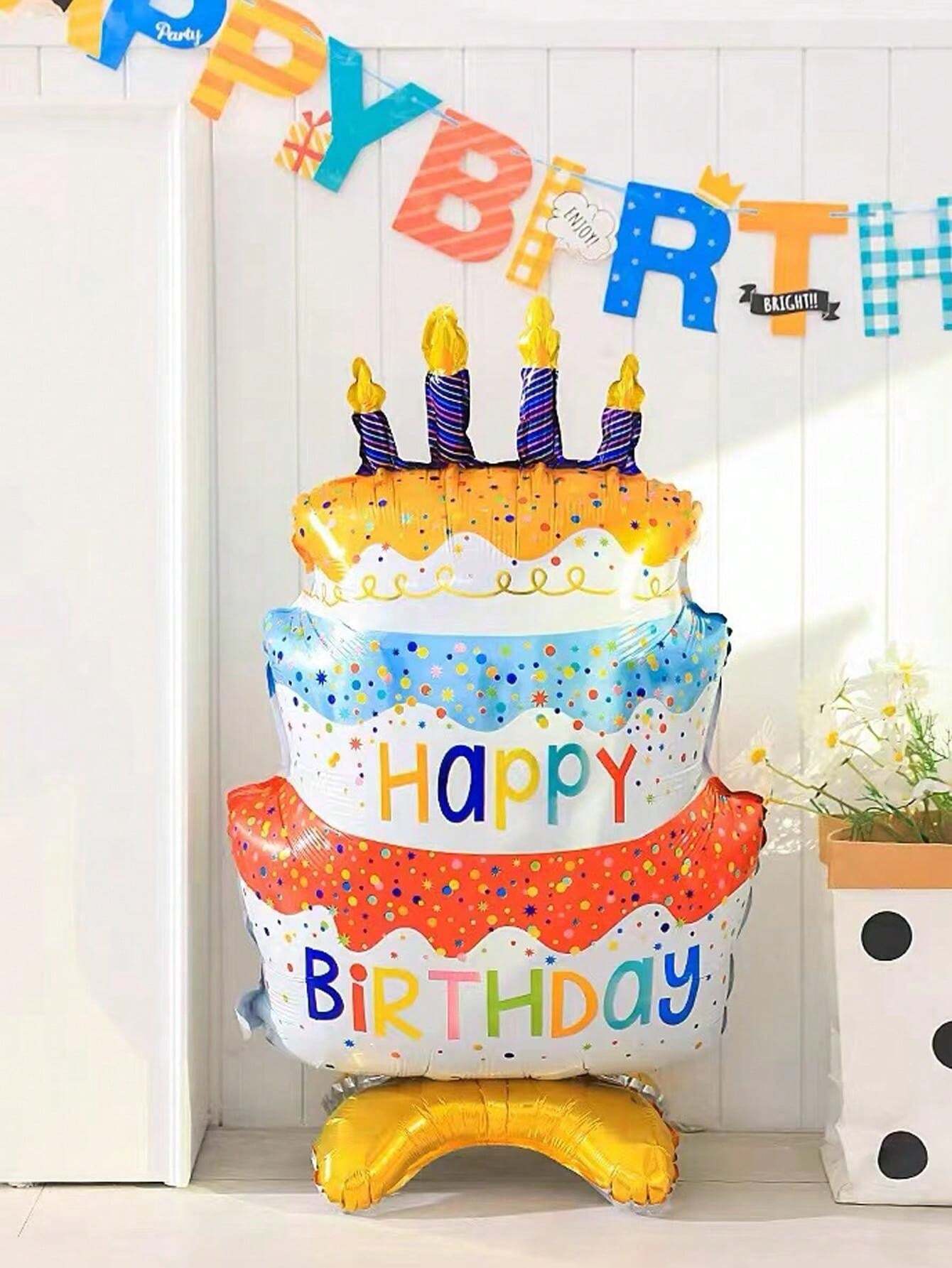 Giant Happy Birthday Balloons 24 Inch Mylar Balloons Large Aluminum ...