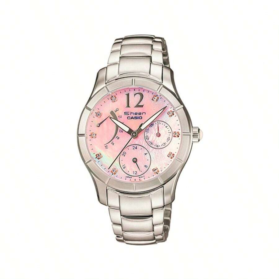 Casio SHEEN Waterproof Stainless Steel Strap Pink Analog SHN-3014DP-4A ...