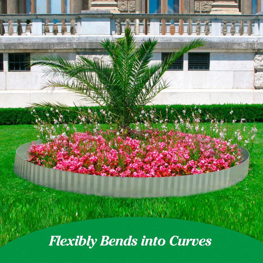 Metal Landscape Edging Border, 6 Inch X 20 FT Corrugated Metal Garden ...