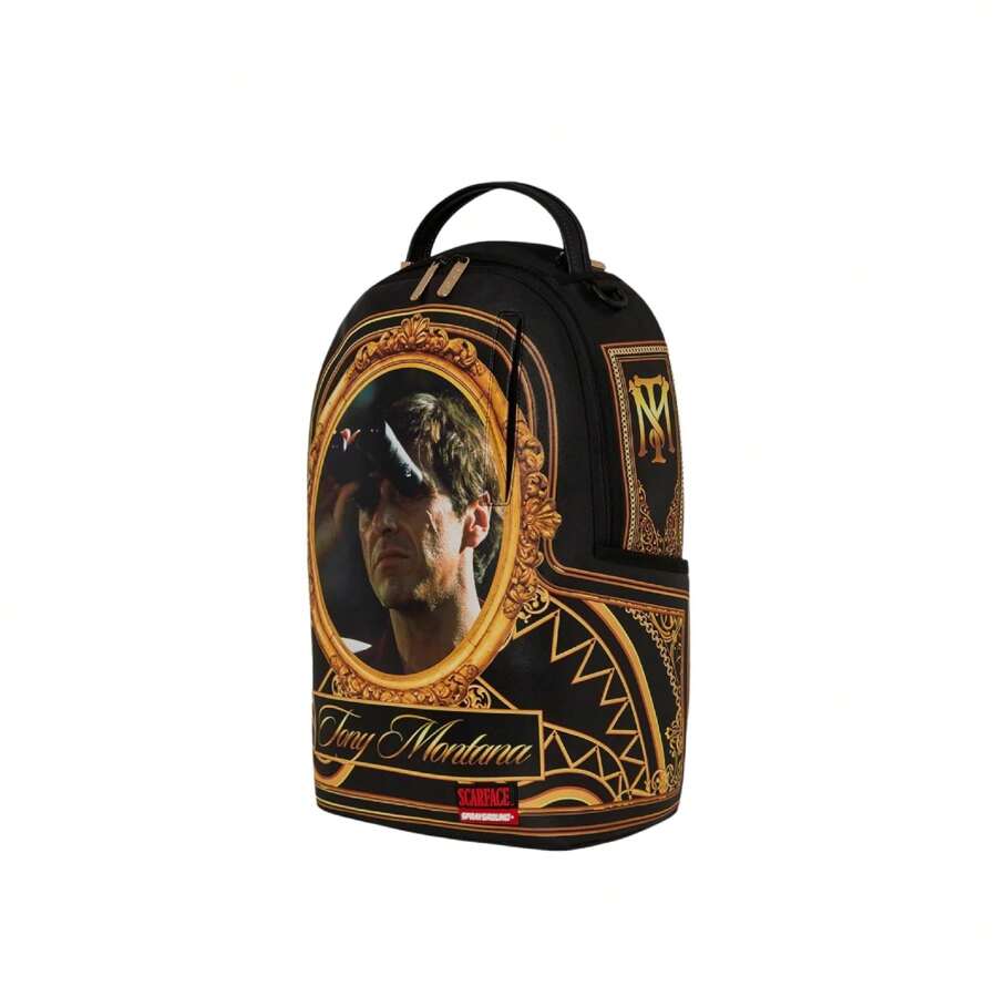Sprayground Scarface I See Every Move Backpack Tony Montana Black Gold ...