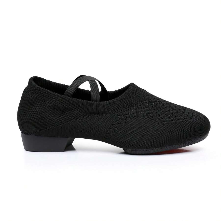 Women's Breathable Knitted Dance Shoes, Rubber Non-Slip Soles ...