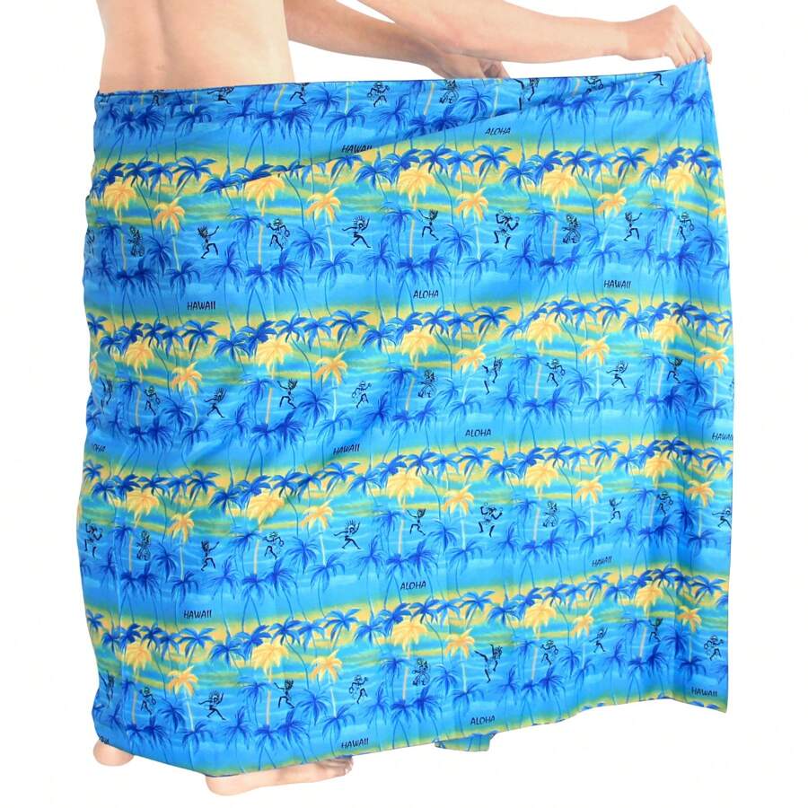 LA LEELA Men's Swimwear Cover Up Swim Wrap Beachwear Sarongs Beach Lava ...