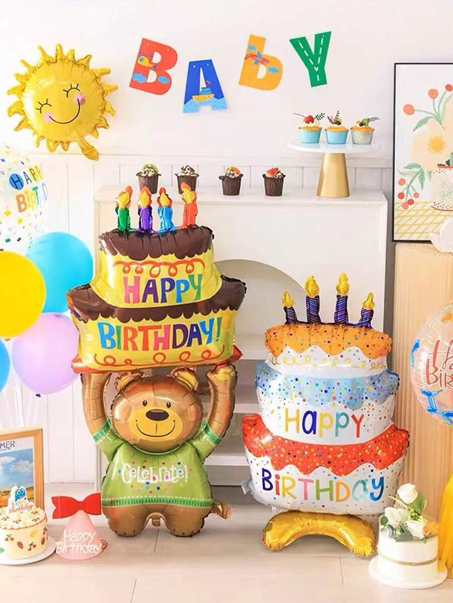 Giant Happy Birthday Balloons 24 Inch Mylar Balloons Large Aluminum ...