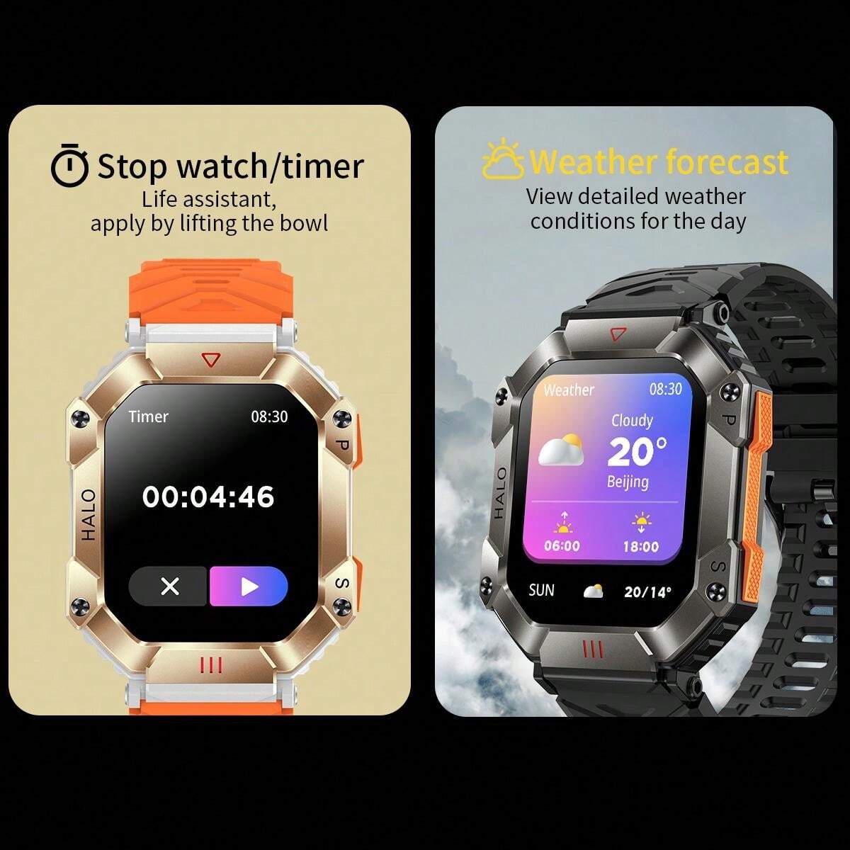 GEJIAN New Smart Talking Watches 2.0-Inch HD Full Touch Screen 240*292 ...