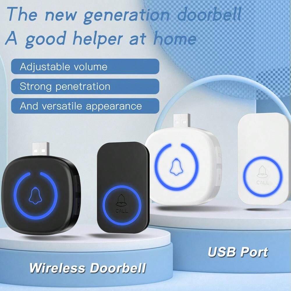 EMASTIFF Intelligent Wireless Doorbell Waterproof USB Smart Doorbell ...