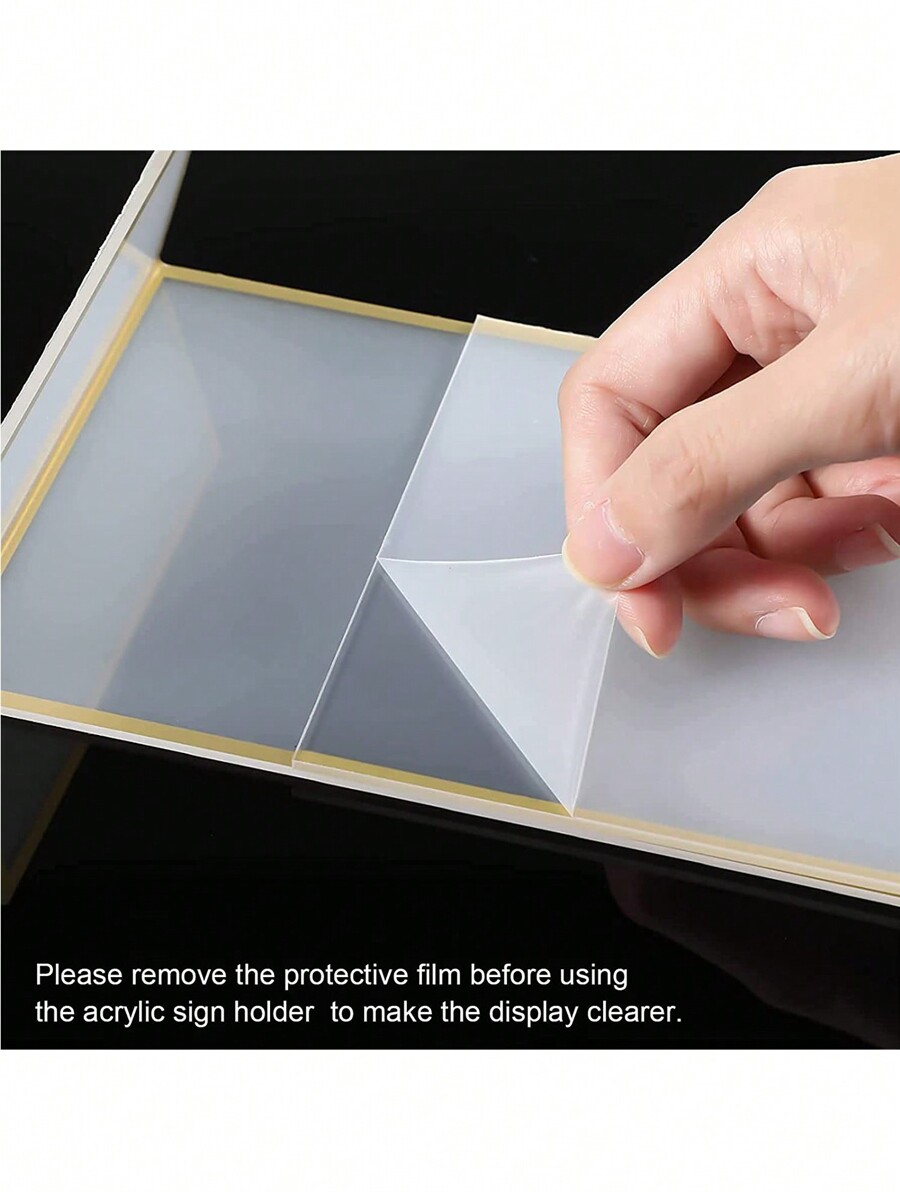 12 Pack Acrylic Sign Holder 4 X 6, Plastic Clear Sign Holder Paper ...