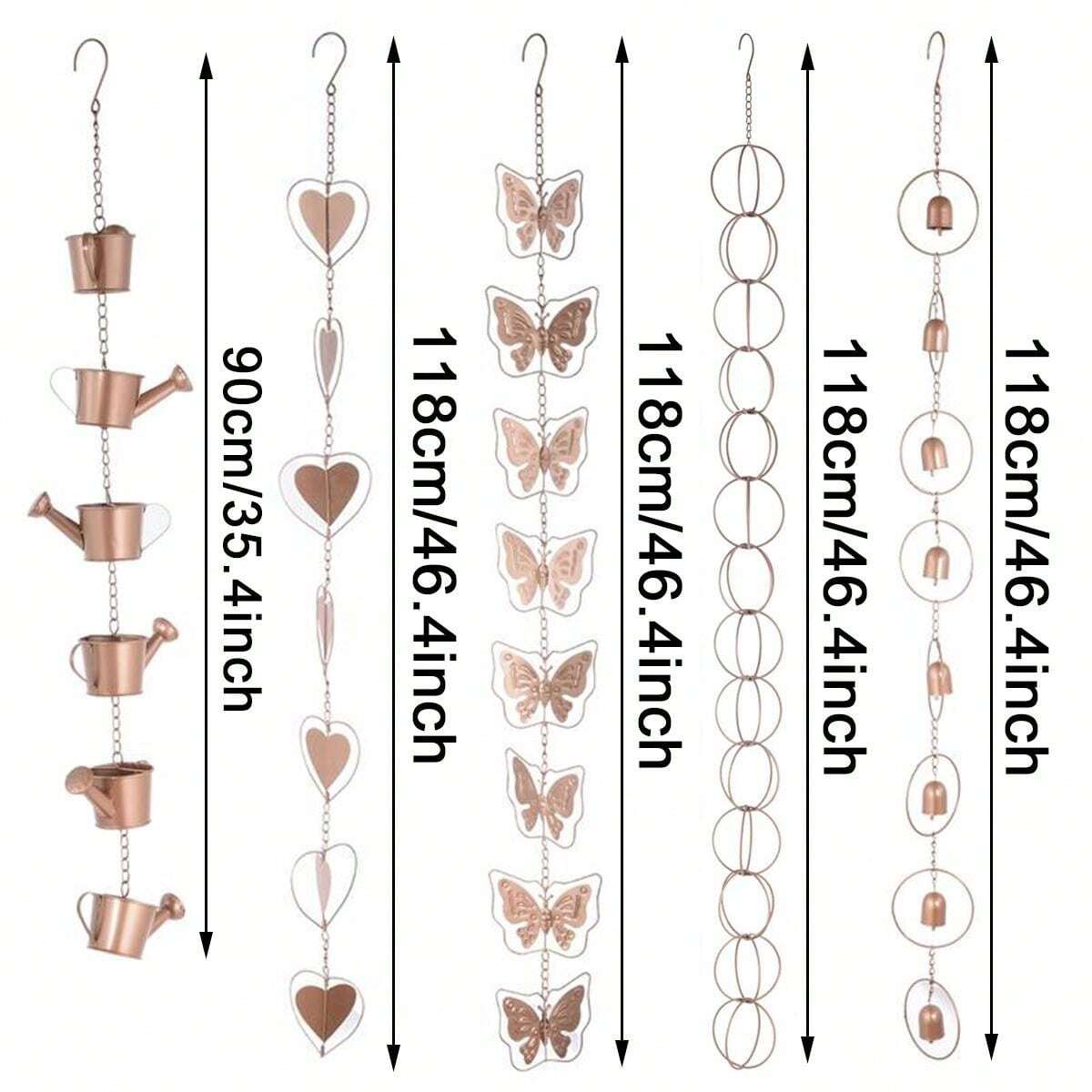 1pc Outdoor Garden Decoration Metal Rain Chain Rain Chains For Gutters ...