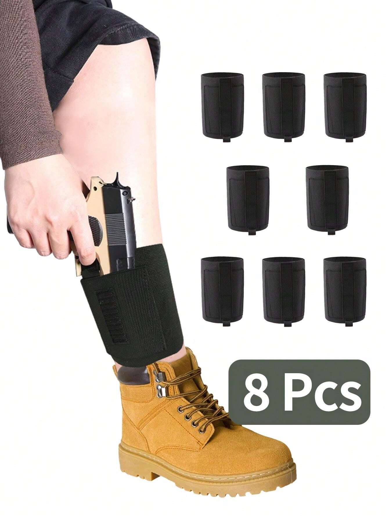 Pack Of 8 Ankle Holster For Concealed Carry, Elastic Deep Concealment ...
