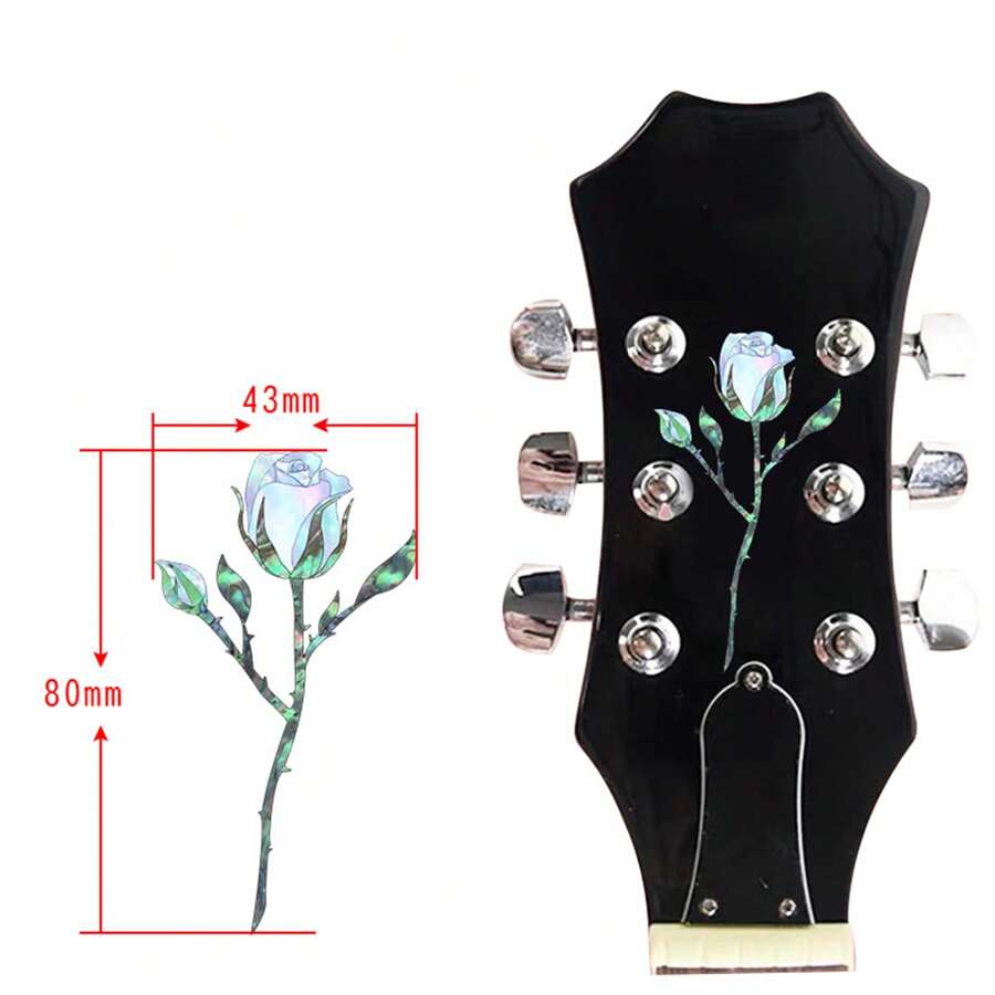 1pc Guitar Head Stickers, Guitar Headstock Decals, Removable Stickers ...