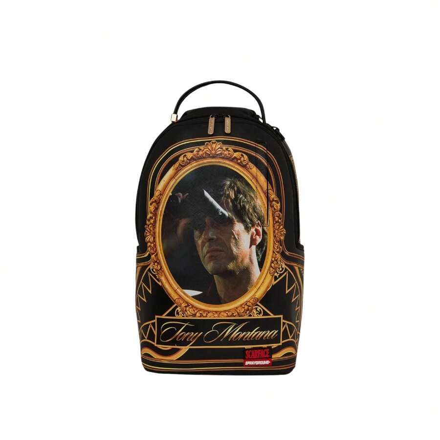 Sprayground Scarface I See Every Move Backpack Tony Montana Black Gold ...
