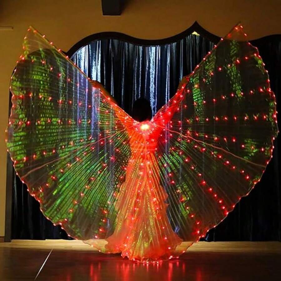 Light Up Led Isis Wings Belly Dance Carnival Rave Costumes Outfitsfor ...