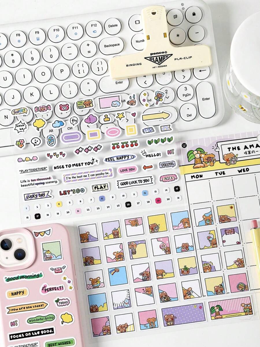 1PC-Diy Scrapbook Mobile Phone Case Diary Gift Seal Decoration ...