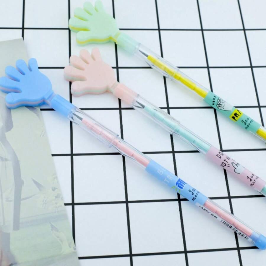 3pcs Cute And Creative Hand-Clapping Shaped Mechanical Pencils For ...