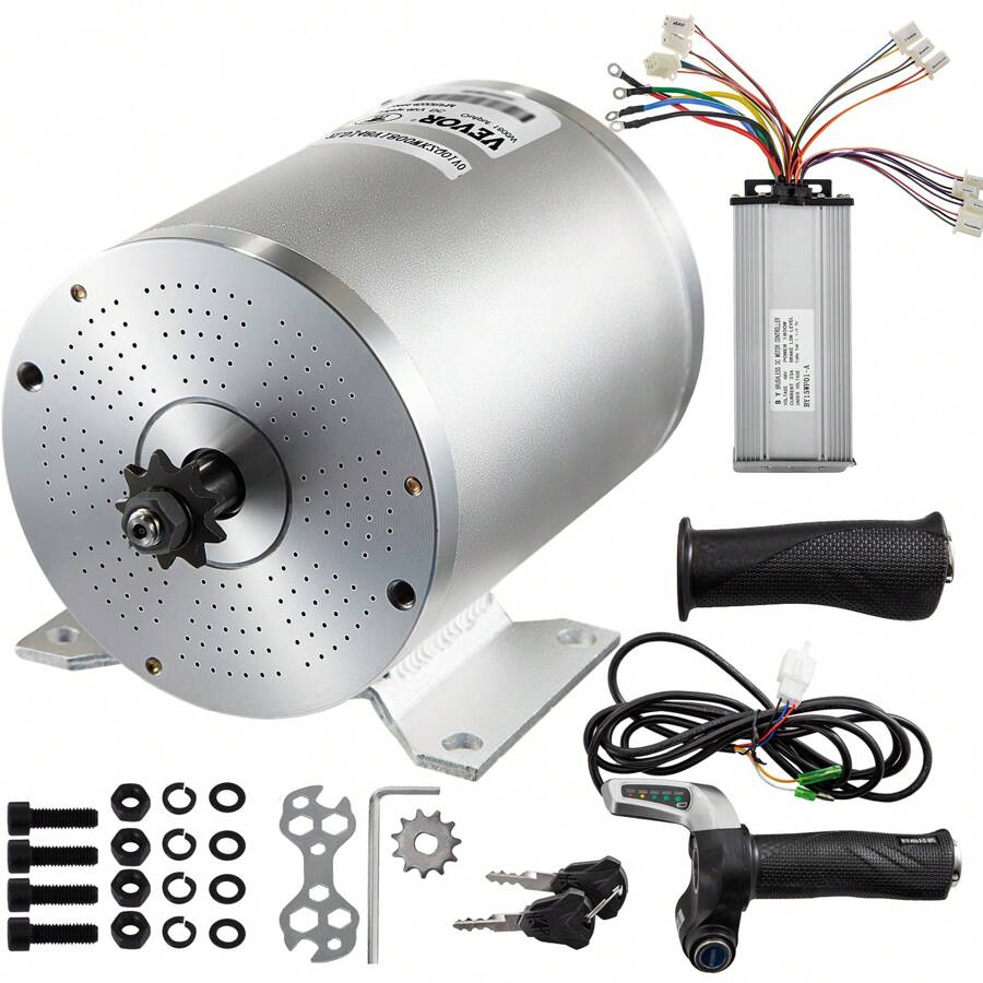 Electric DC Motor, 2KW 48V Brushless Motor Kit High Speed 4300RPM ...