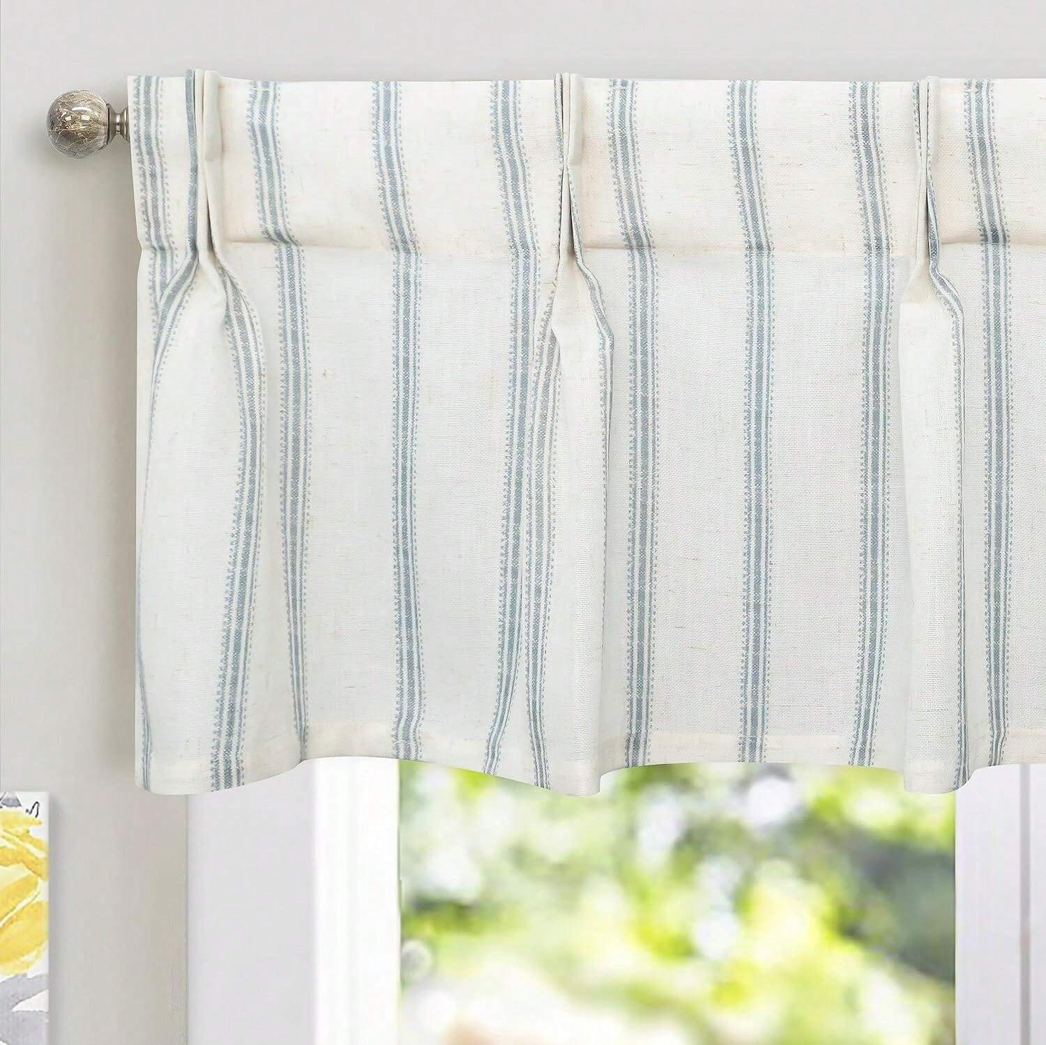 Small Window Valance Linen Blend Valances For Windows Bathroom Bedroom ...