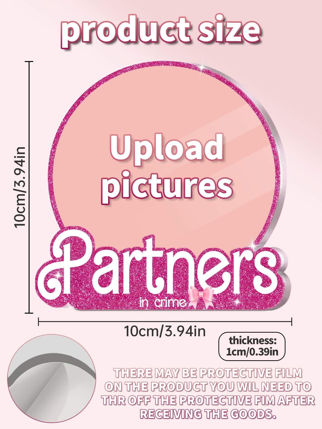 1ชิ้น CUSTOM-Made Photo Spouse Partner แผ่นอะคริลิค,ภาพส่วนบุคคลของที่ ...