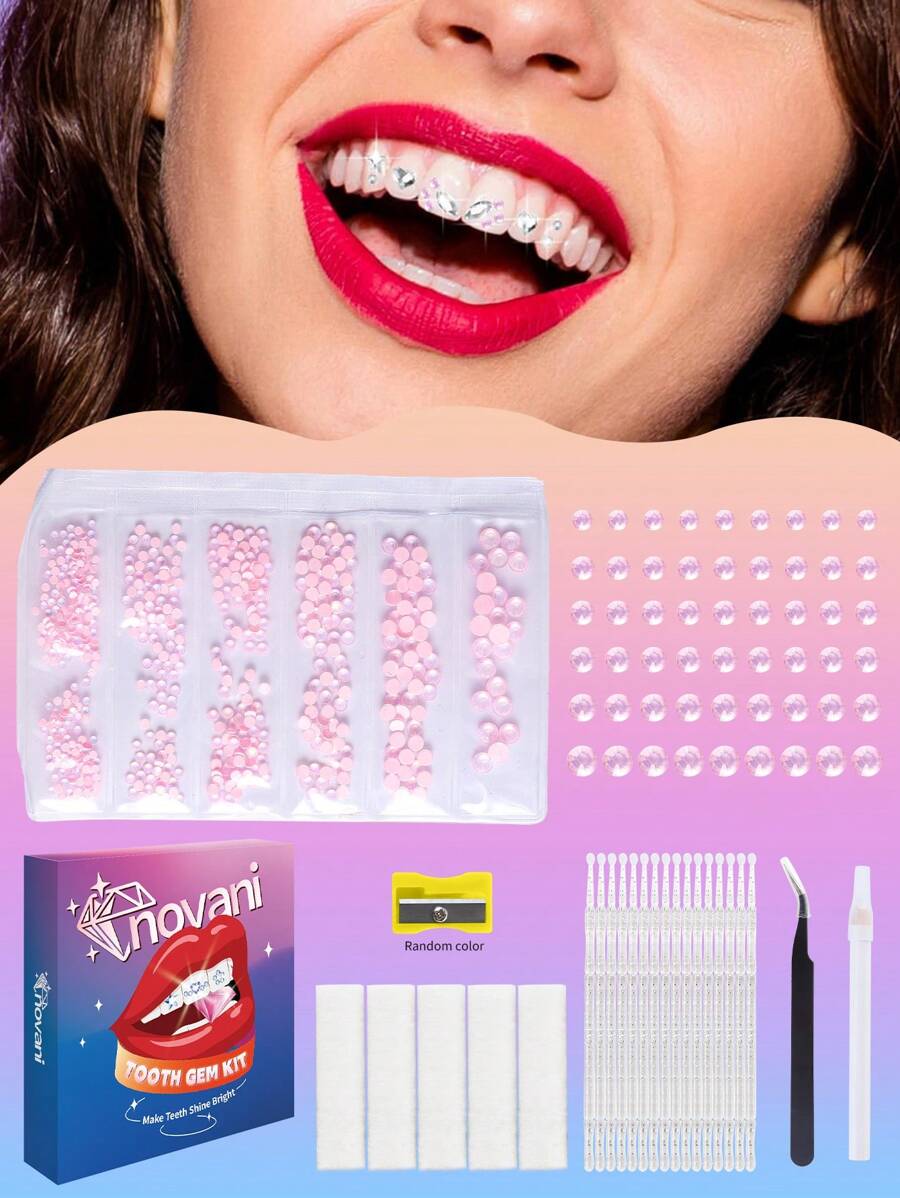 Tooth Gems DIY Teeth Crystal Flat Back Glass Gemstone Multi Shaped ...