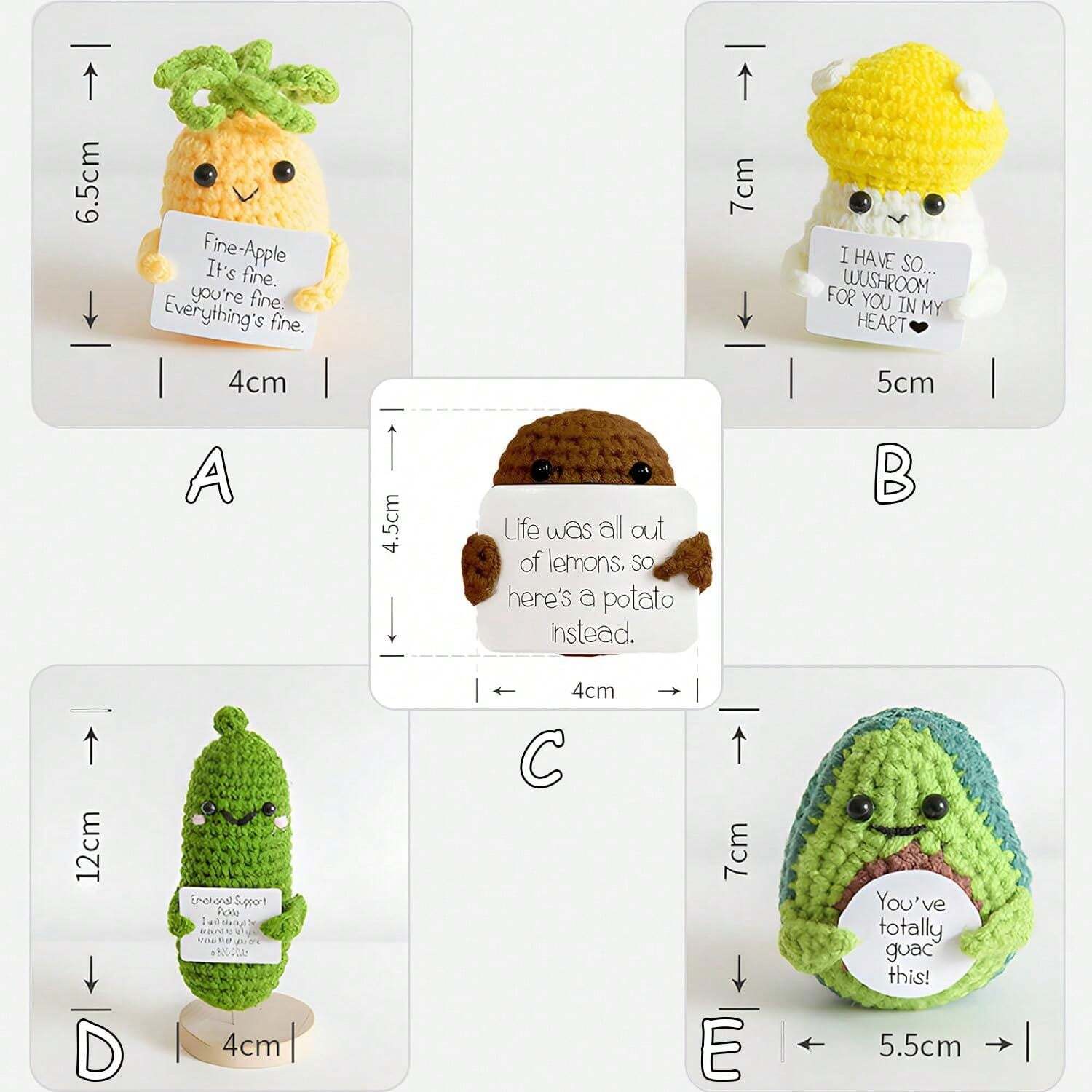 Funny Positive Turtle Mini Crochet Sea Turtle With Positive ...