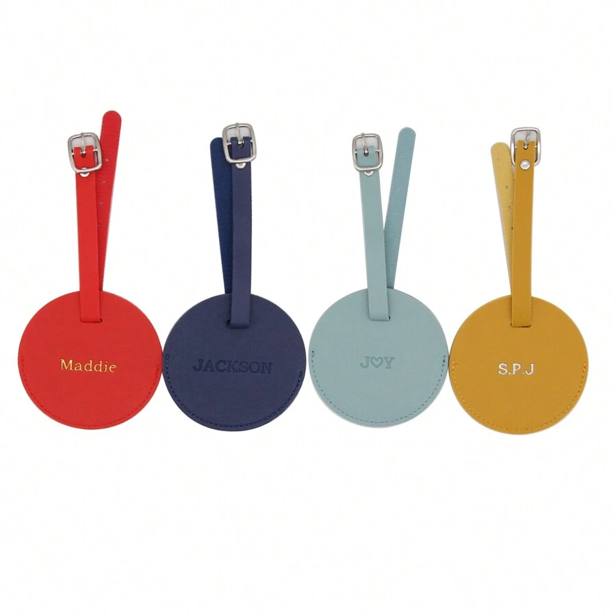 Personalized Luggage Tags Custom Round Luggage Tags For Suitcases ...